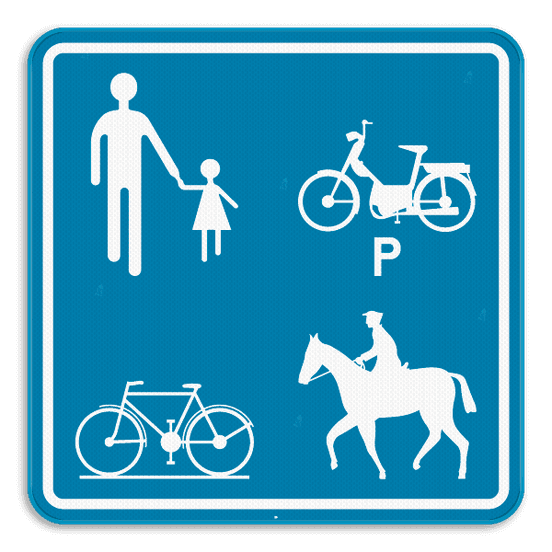 F A Voorbehouden Voor Het Verkeer Van Voetgangers Fietsers Ruiters