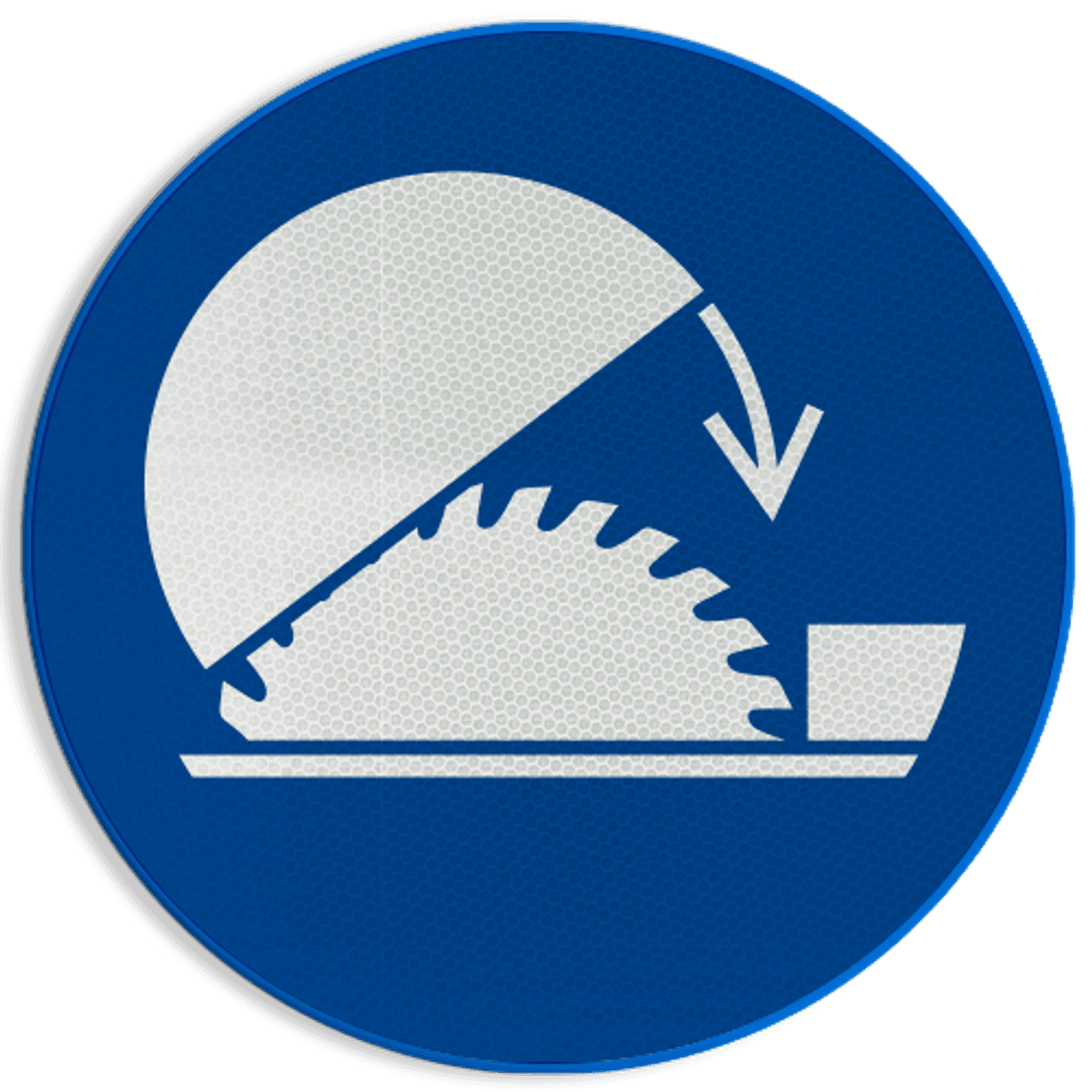 Veiligheidspictogram gebruik cirkelzaagbescherming bord kopen