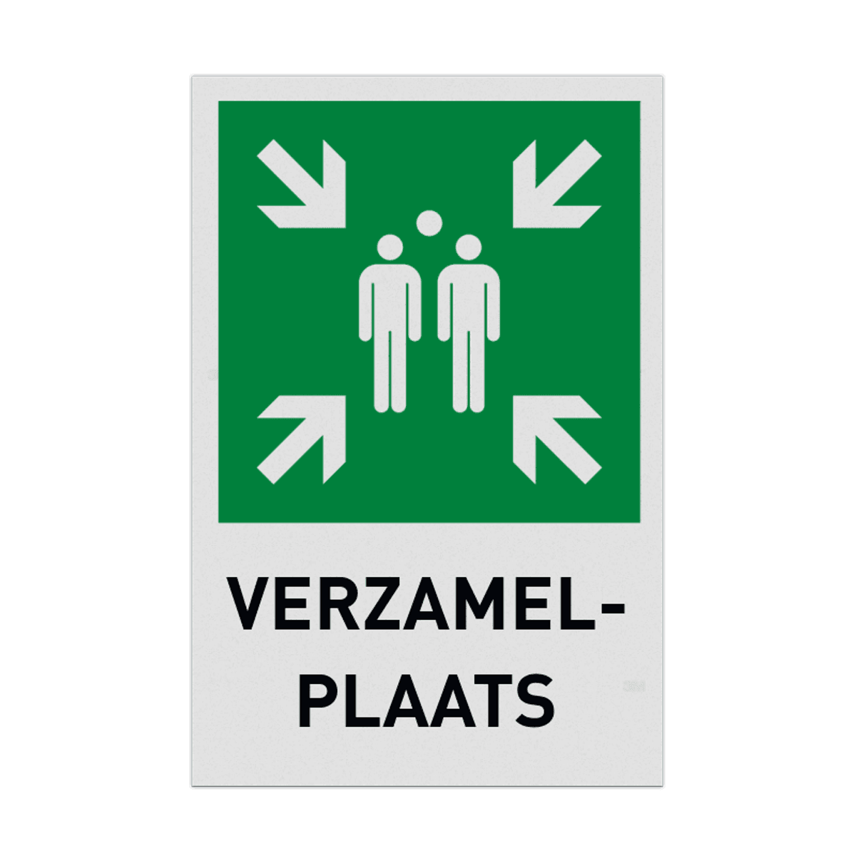 Veiligheidspictogram verzamelplaats met tekst bord of sticker kopen