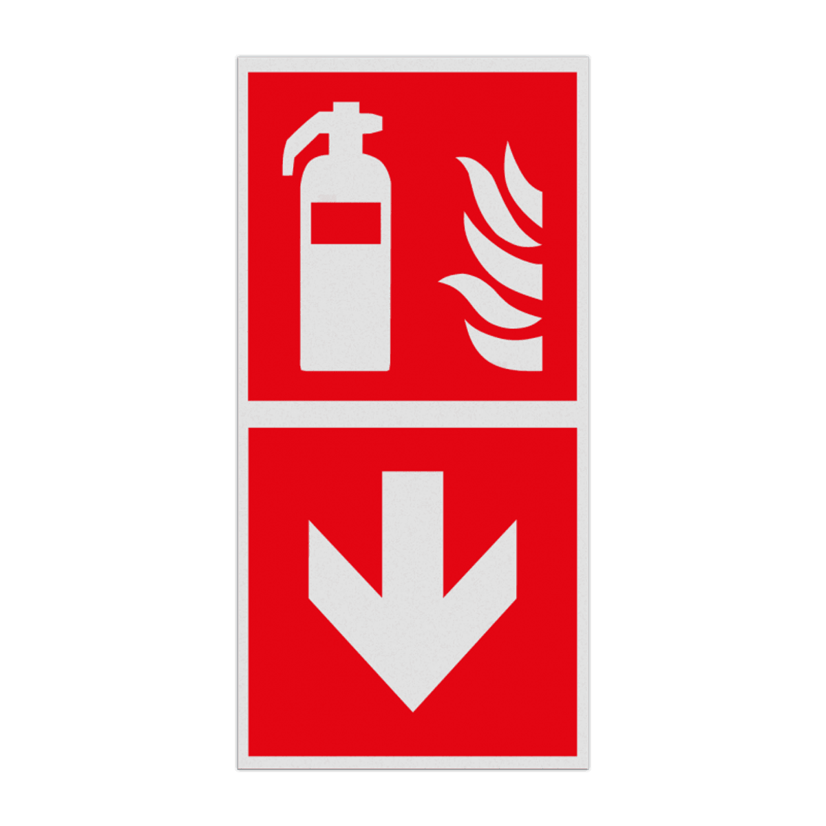 Veiligheidspictogram richting blusapparaat bord of sticker kopen