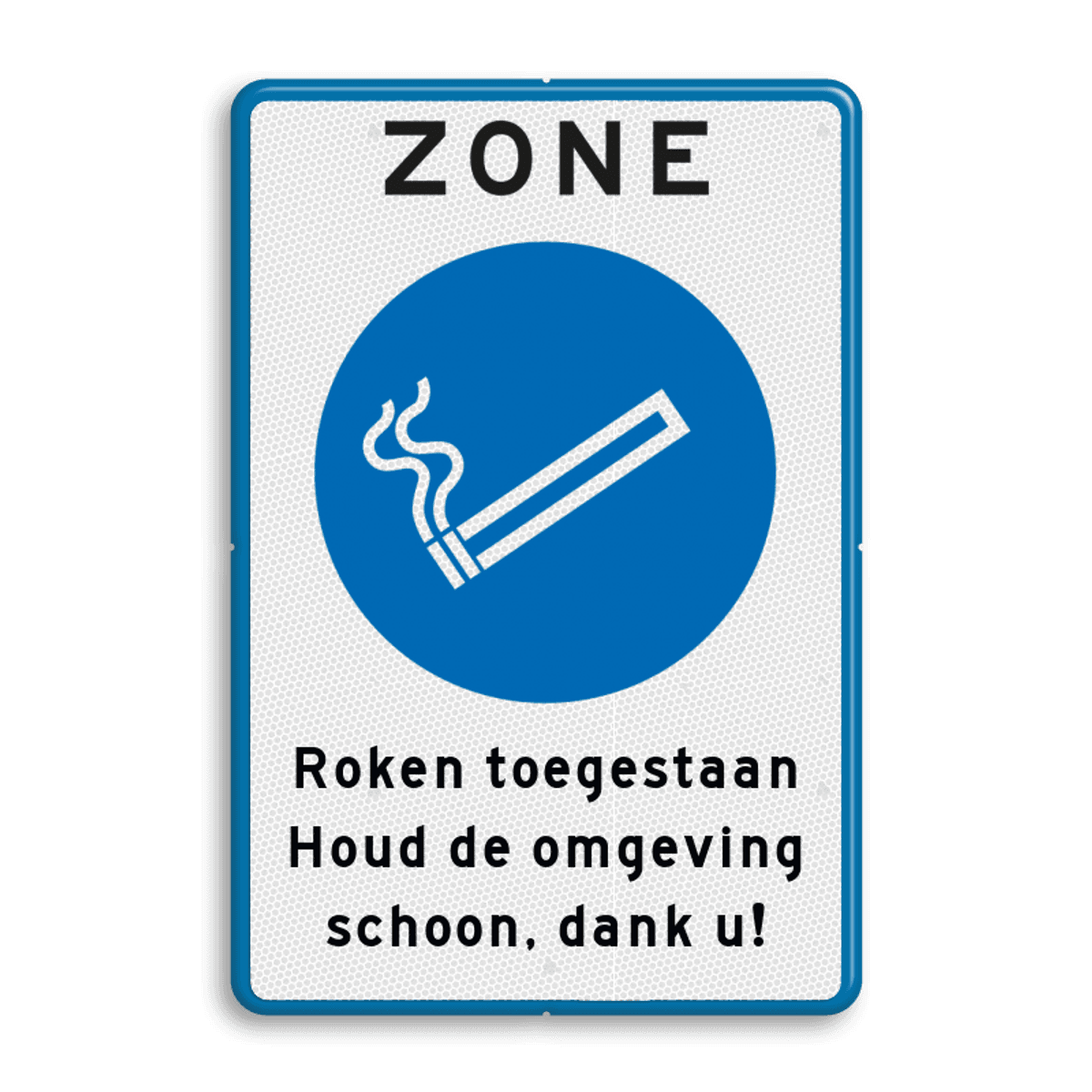 Zonebord Roken toegestaan voor rookplek bedrijf | Bestel nu!