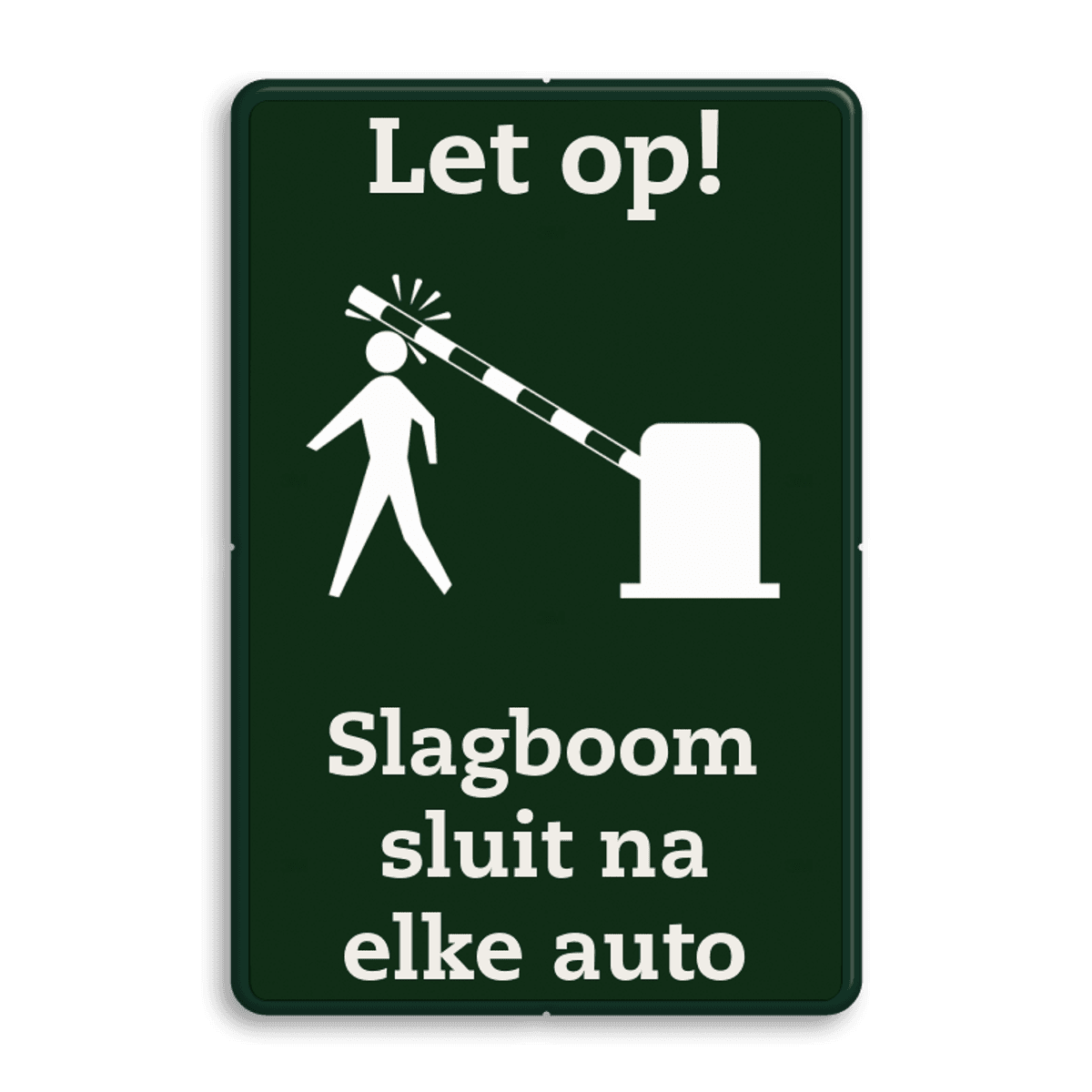 Bord let op slagboom sluit na elke auto kopen? Bestel nu online