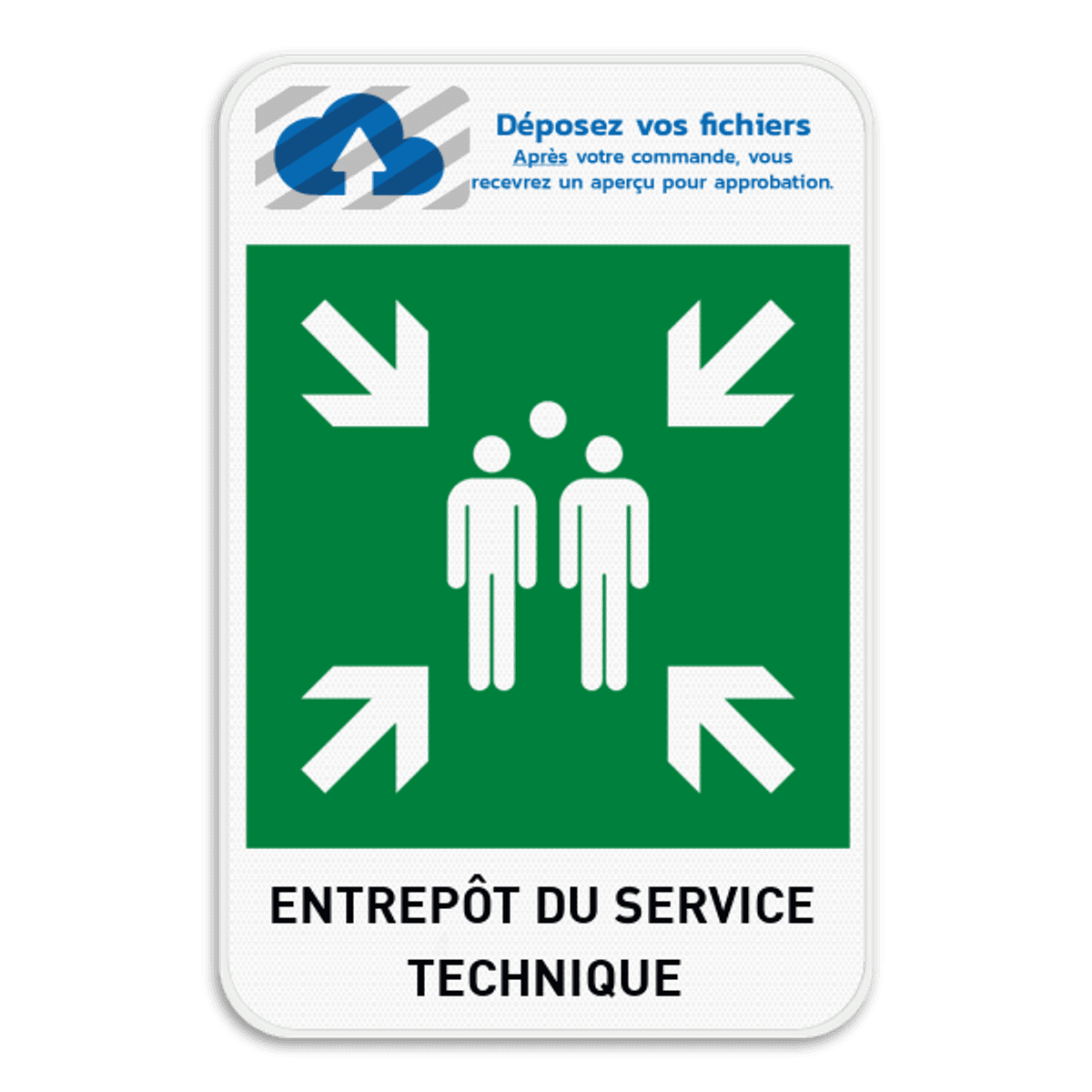 Acheter un panneau de rassemblement avec votre logo ? Commandez ici