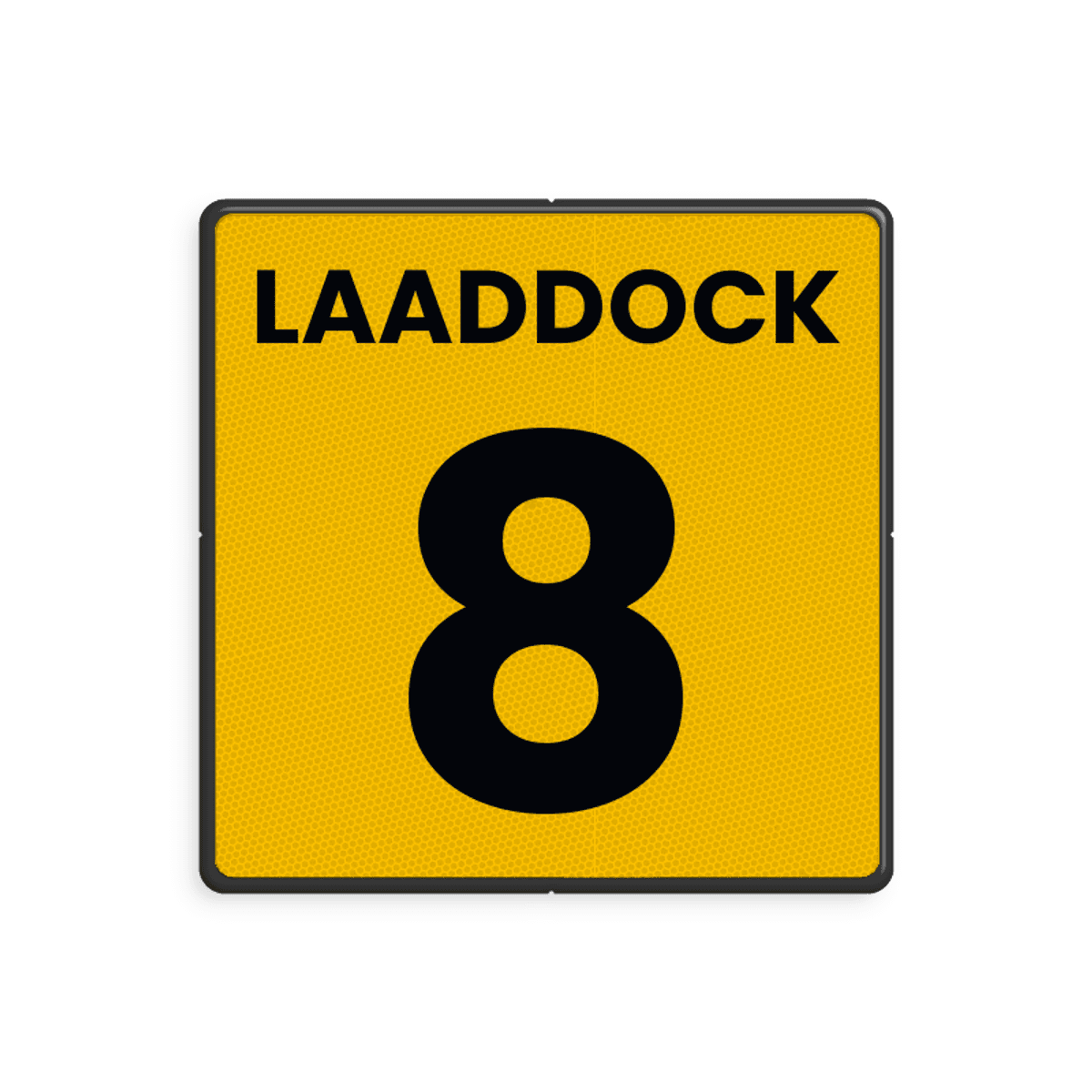 Laaddock nummerbord geel/zwart reflecterend online kopen