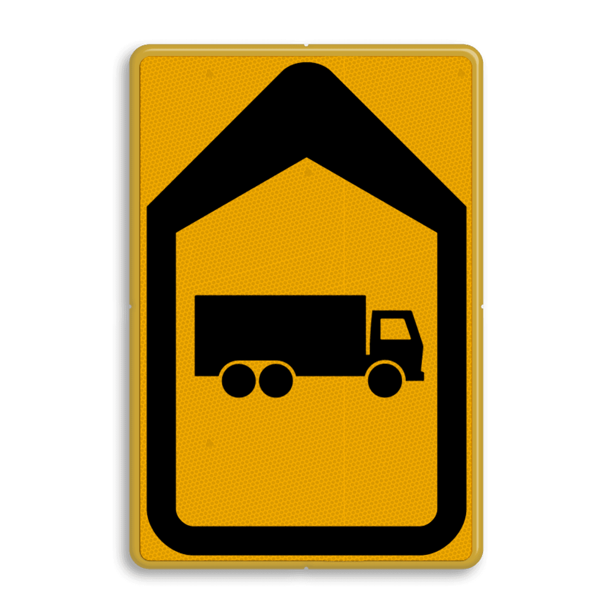 Verkeersbord omleiding pictogram rechtdoor reflecterend