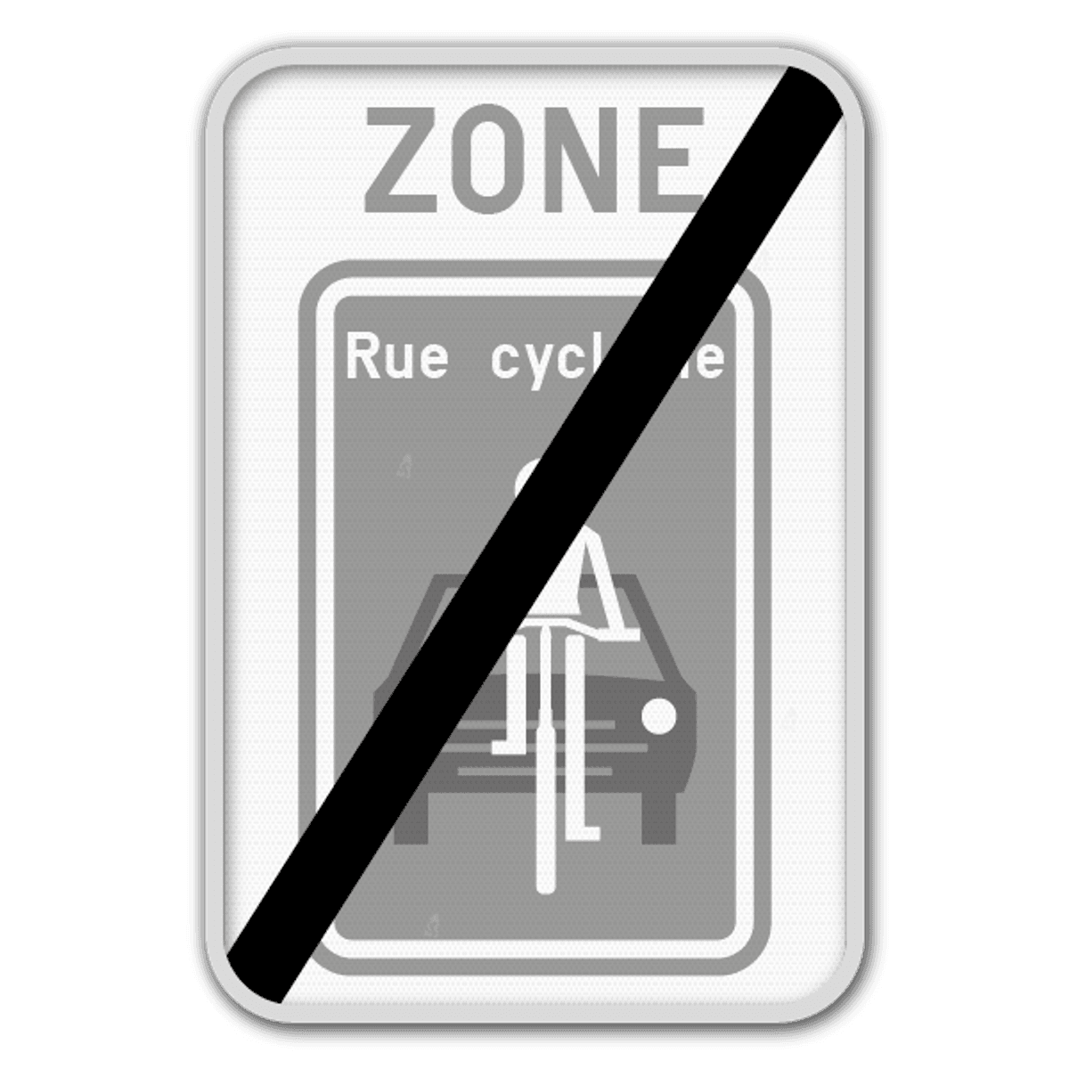 Signification Panneau de signalisation ZONE - F113 - Zone - Fin de rue ...