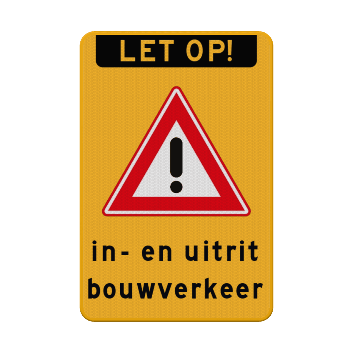 Verkeersbord let op uitrit bouwverkeer RVV J38 reflecterend kopen