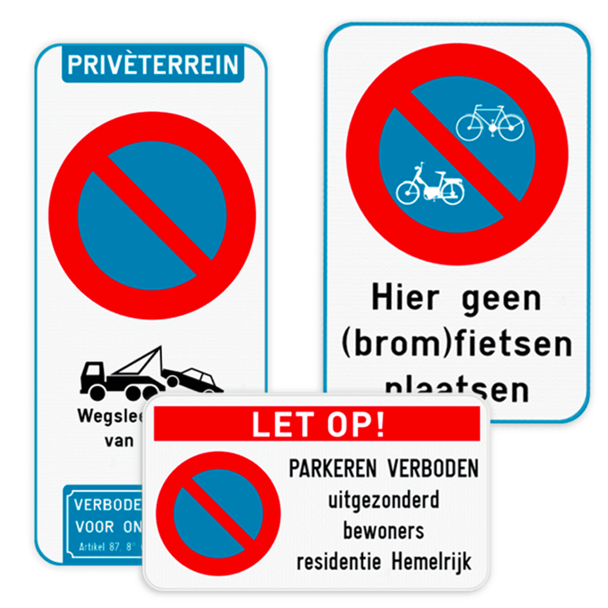 Parkeerverbodsborden niet parkeren & verboden te parkeren | Bestel nu