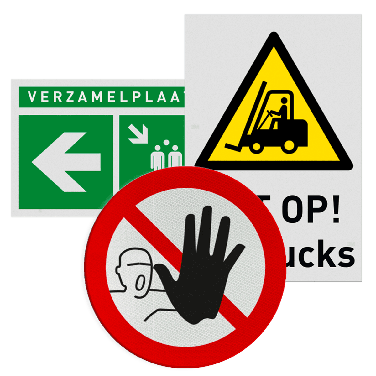 Veiligheidspictogrammen kopen? Reflecterende stickers & bordjes