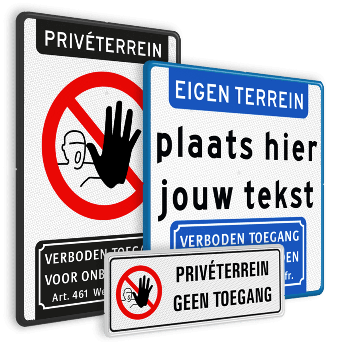 Verboden toegang bord nodig? Ontwerp je eigen terrein bord