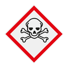 Pictogram GHS06 - Gevaar (zeer) giftige stoffen | Informatiebord.nl