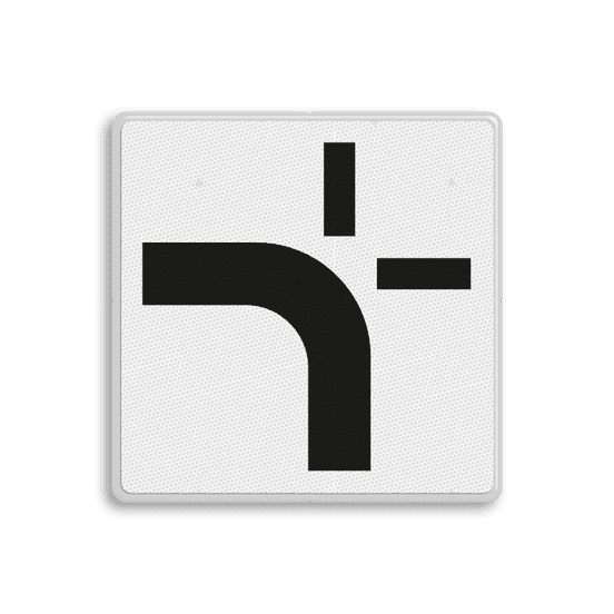 Verkeersbord OB711 - Verloop voorrangsweg voor kruispunt - OB- serie ...