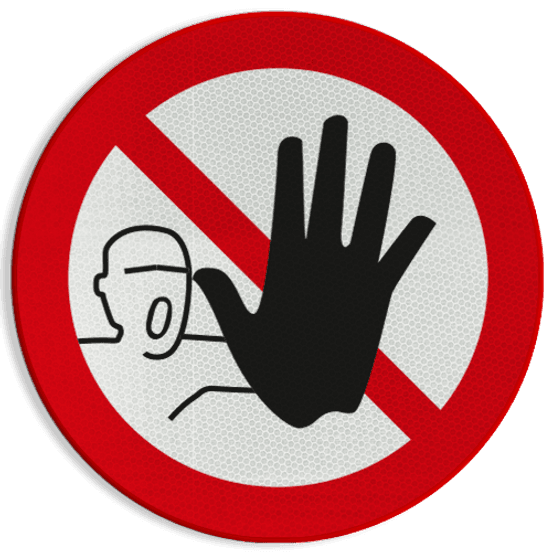 Verbodsbord Verboden toegang voor onbevoegden Pictogram P000
