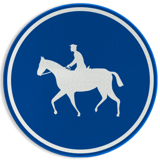 Gebodsbord D13 Verplichte weg voor ruiters Kopen? | Verkeersbord.be