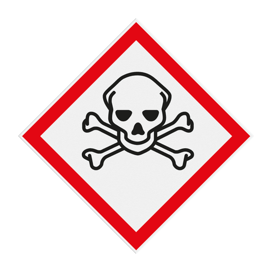 Pictogram GHS06 - Gevaar (zeer) giftige stoffen | Veiligheidsbord.nl