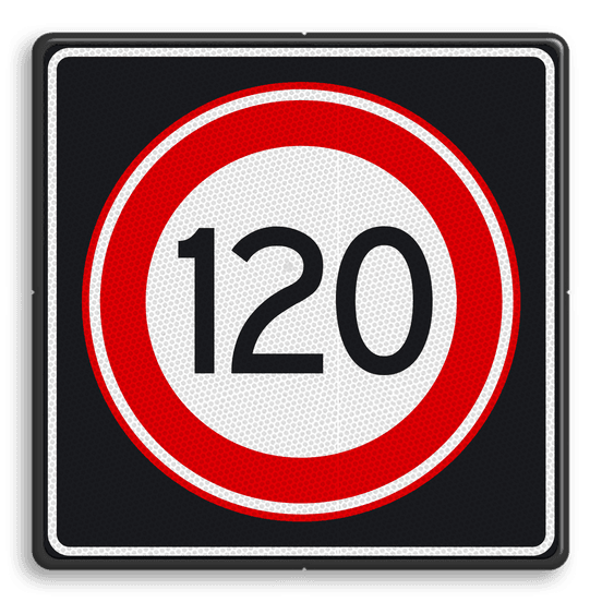 A01120s - Maximum snelheid 120 km/h - Officiële verkeersborden