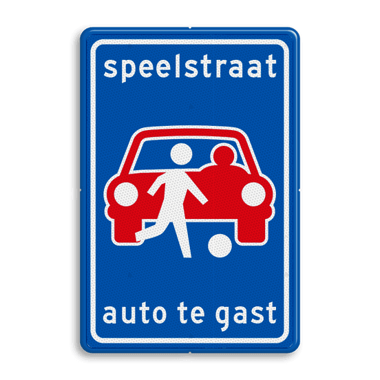 L53b - Speelstraat, auto te gast. - Officiële verkeersborden