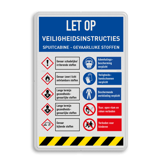 Veiligheidsbord | Rechthoek 2:3: 1e regel (laag of hoog): Pictogram ...