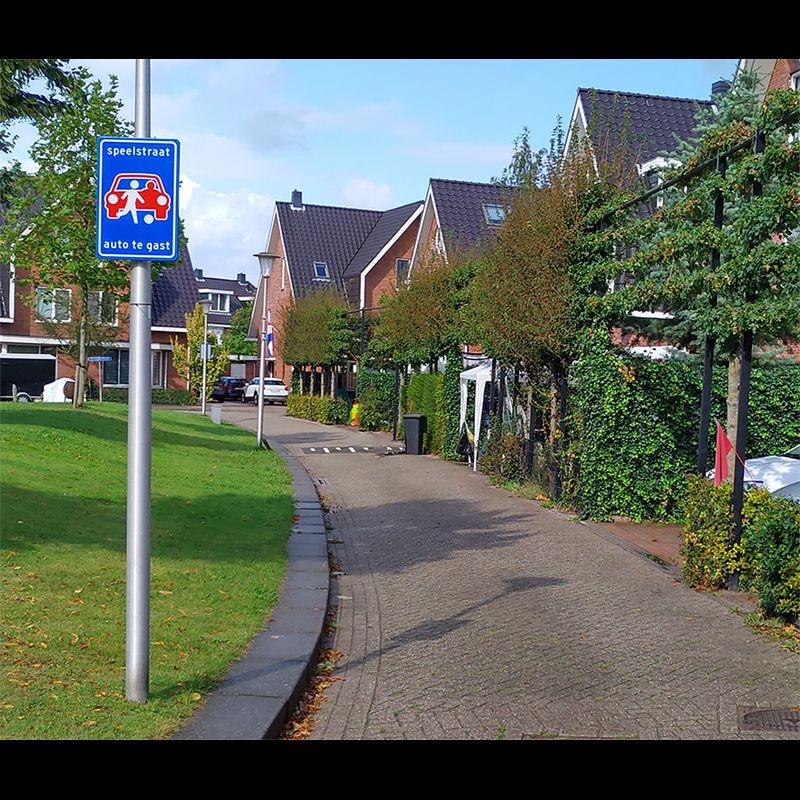L53b - Speelstraat, auto te gast. - Officiële verkeersborden