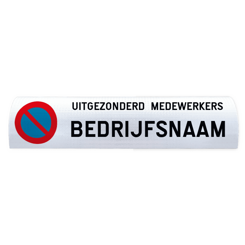 Parkeerverbodsbord voor biggenrug | Ontwerp online | Reflecterend