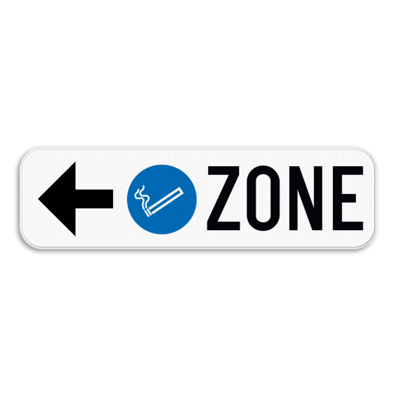 Panneau d'information - Flèche directionnelle - zone fumeur - Panneaux ...