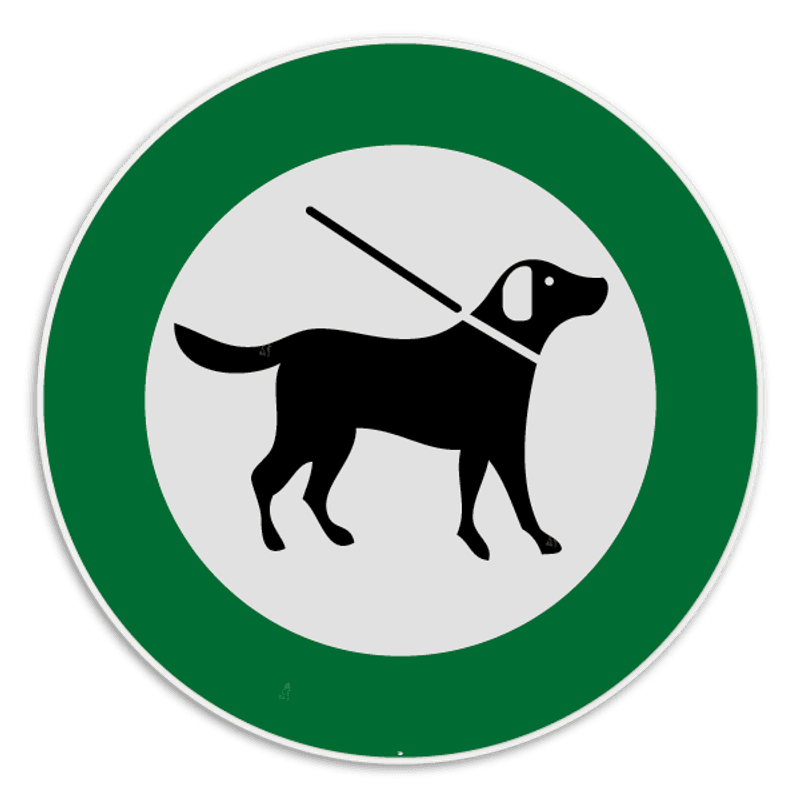 Panneau d'autorisation - Chiens en laisse - Panneaux pour chiens - Zone ...