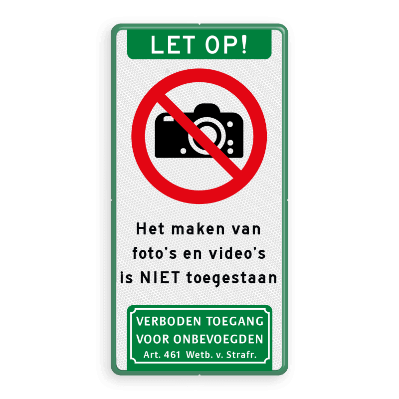 Verboden te fotograferen bord nodig? Ontwerp online