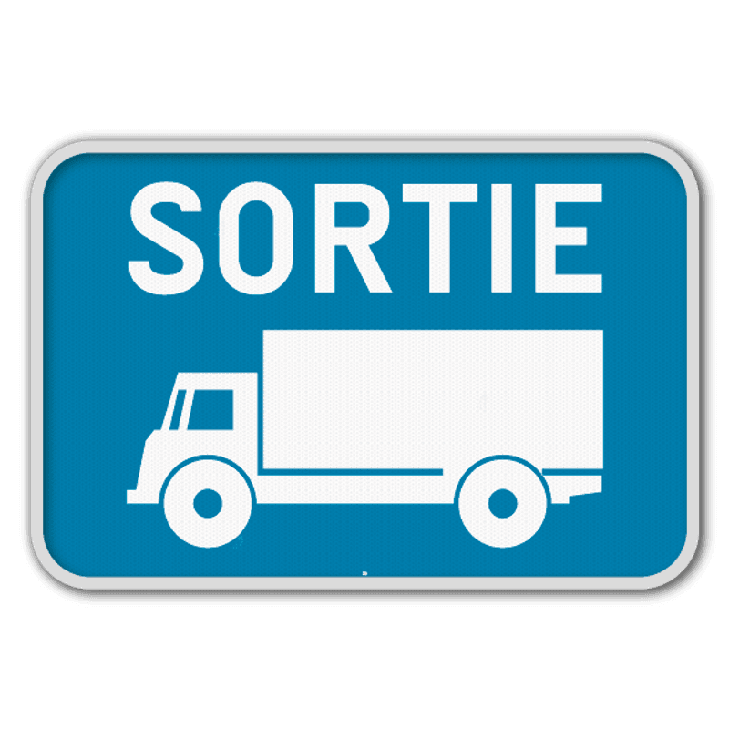 Un panneau routier G2000 - G type III Sortie de camions