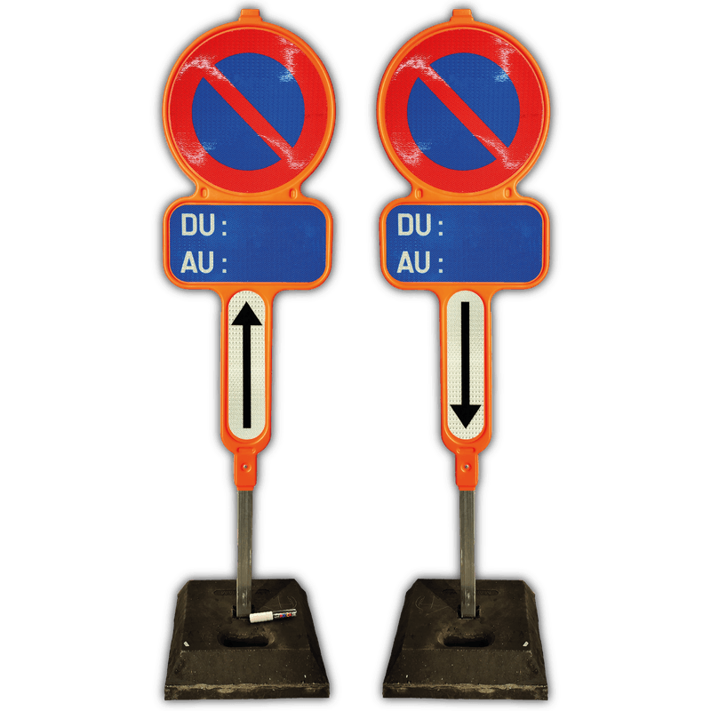 Un kit de panneaux d'interdiction de stationnement E1 en PEHD