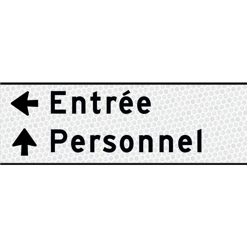 Panneau directionnel 60x20cm avec pour entreprise