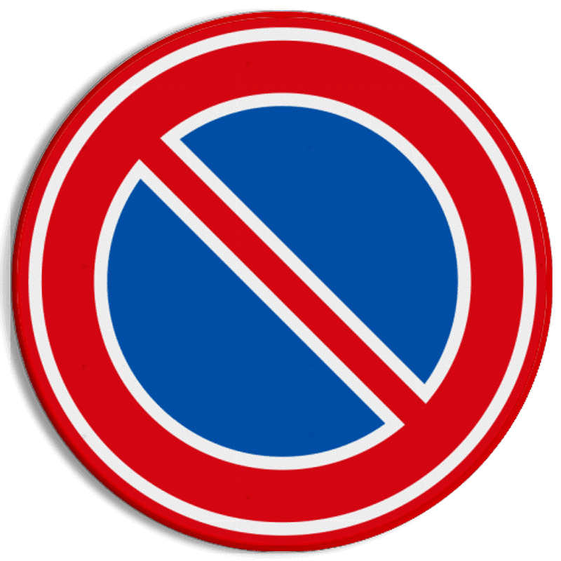 Verkeersbord verboden te parkeren RVV E01 reflecterend kopen