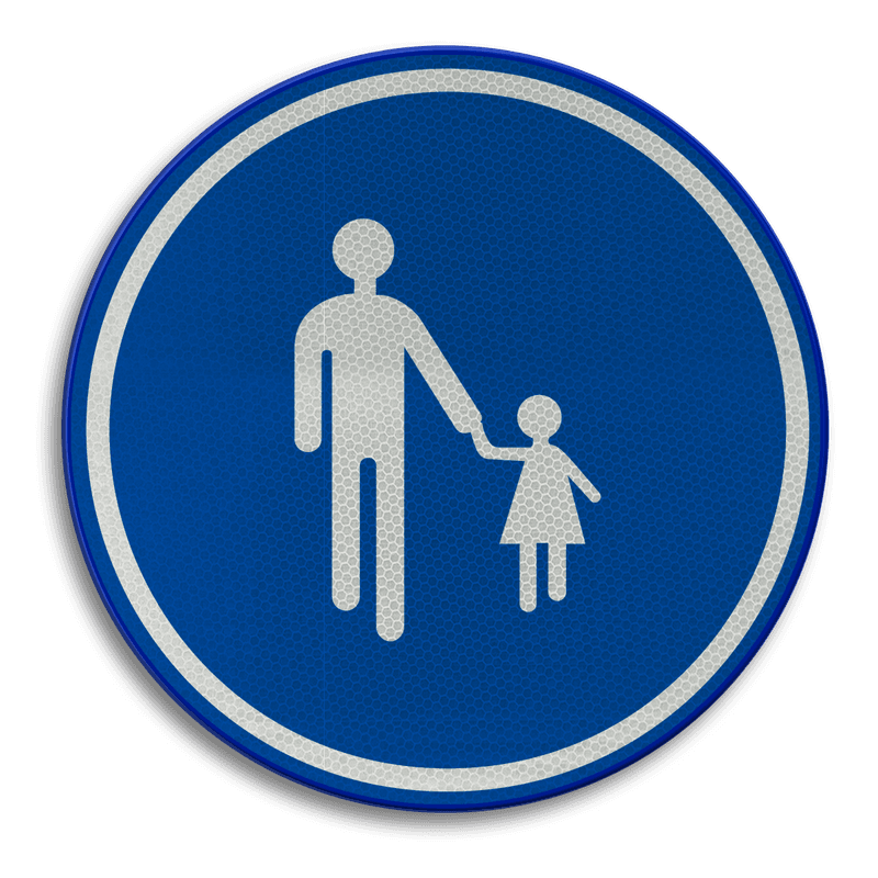 Verkeersbord België D11 - Verplichte weg voor voetgangers - Serie D ...