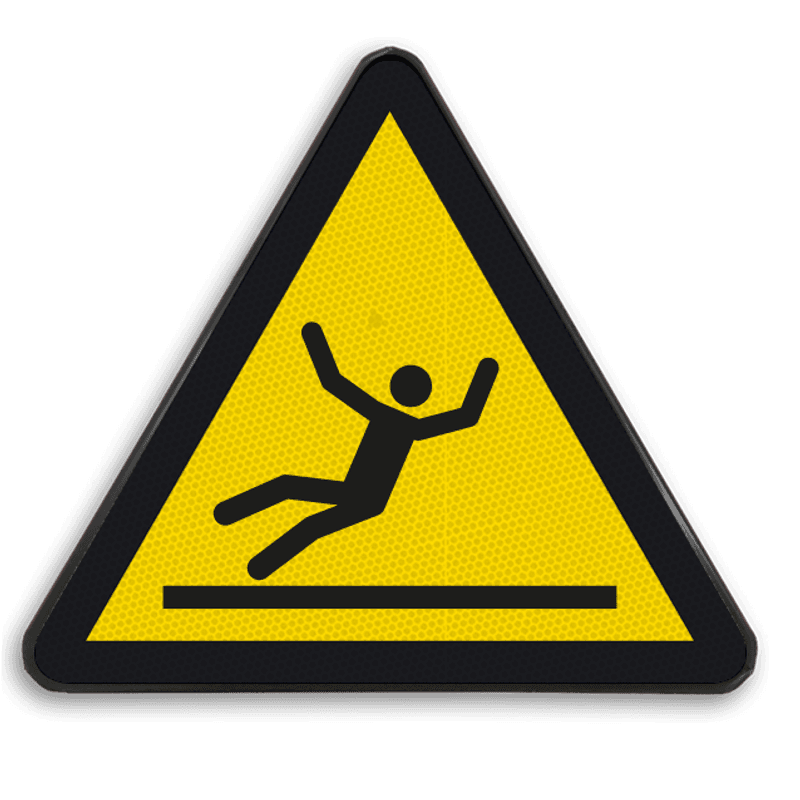 Gevaar voor glad oppervlak Pictogram W011 | Veiligheidsbord.nl