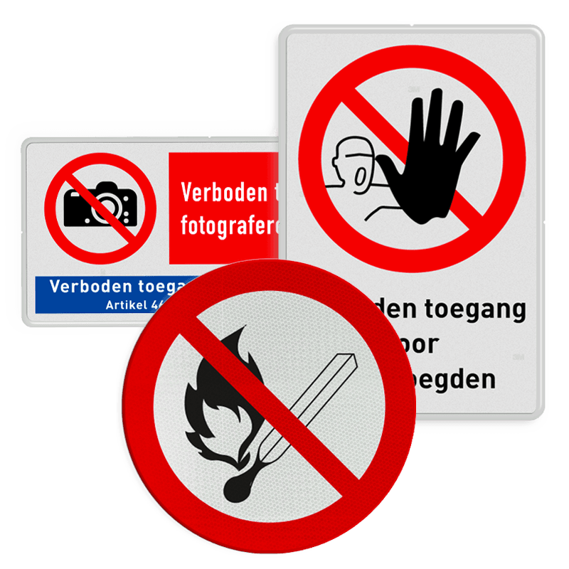 Verbodsborden kopen? Reflecterend | Verkeersbord.be