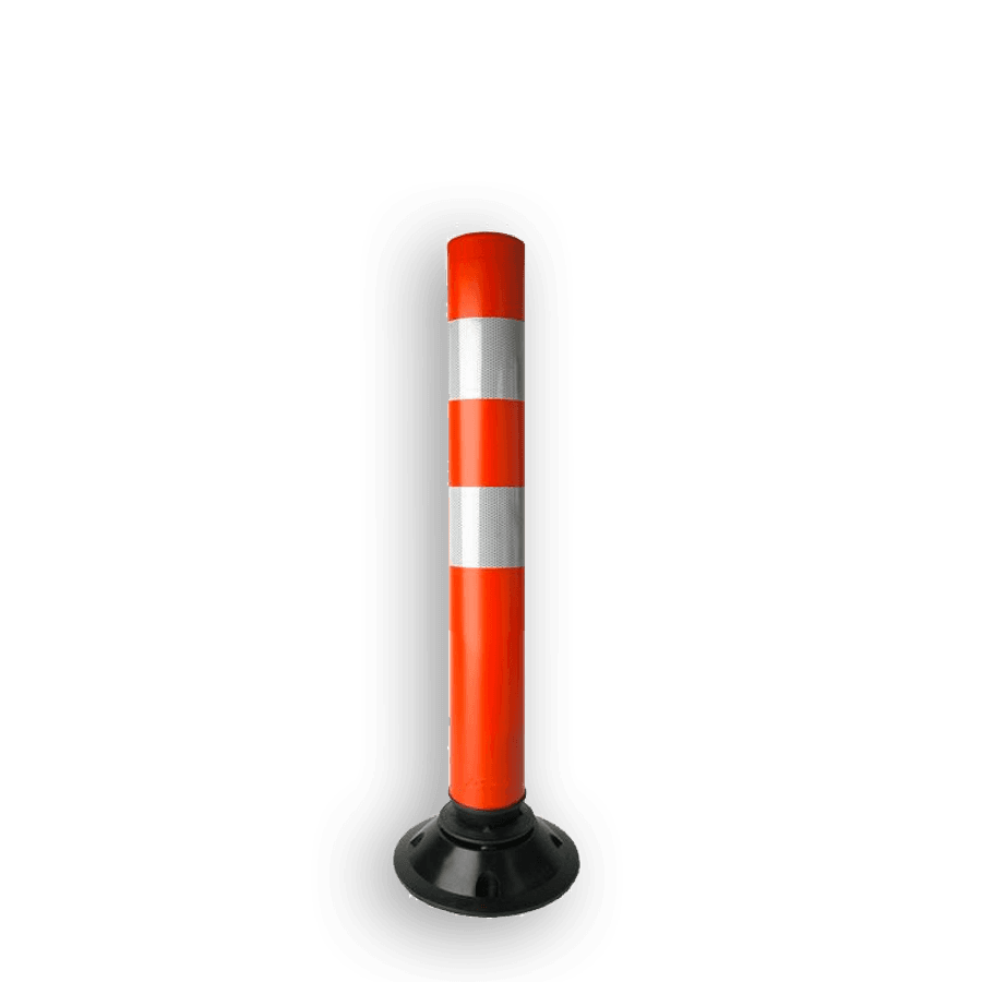 Flexpaal overrijdbaar nodig? Flexibel paaltje oranje wit