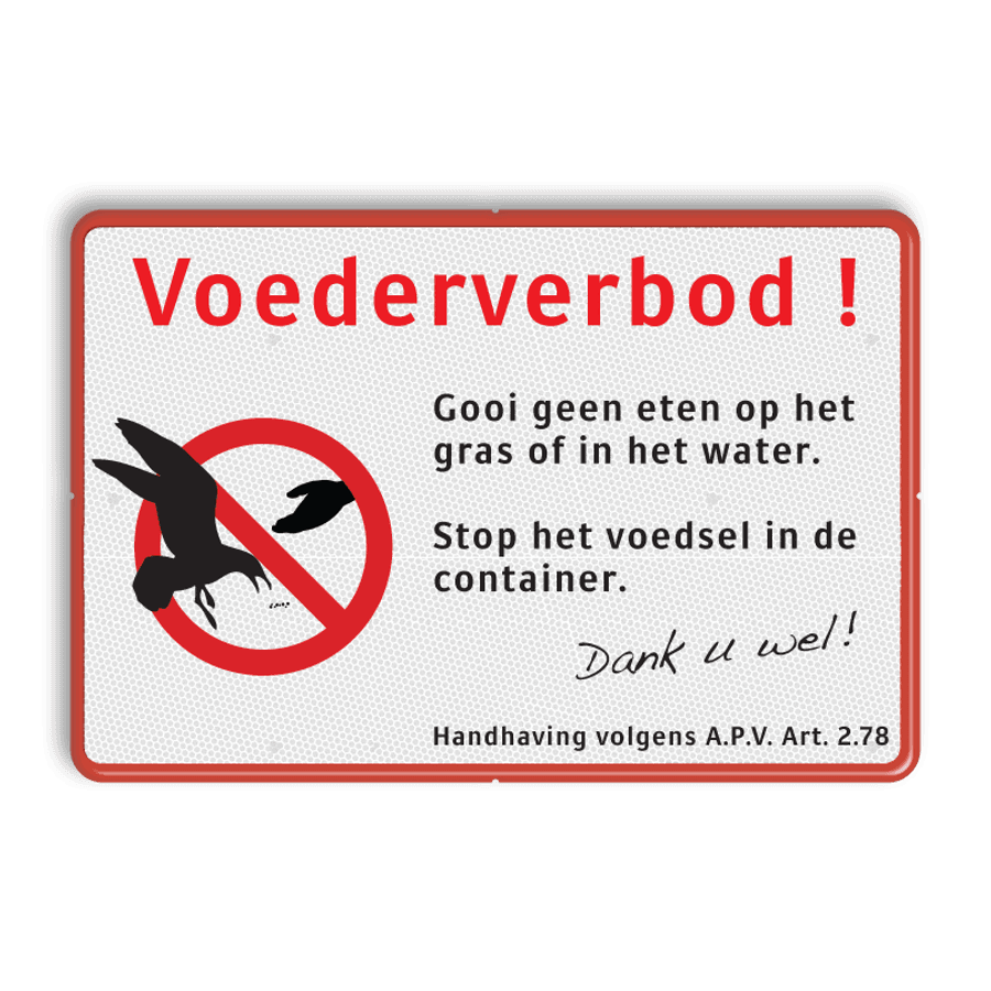 Verkeersbord verboden te voeren Kopen? Bestel hier online!