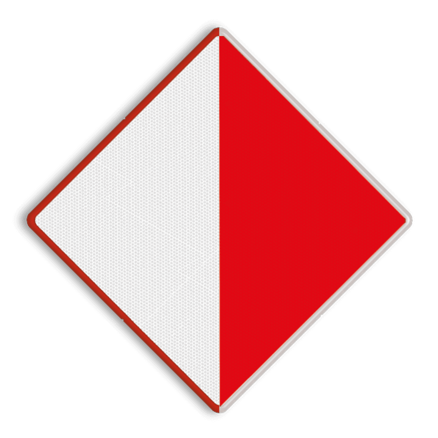 Scheepvaartbord BPR A10 Verboden Buiten Begrenzing Varen!