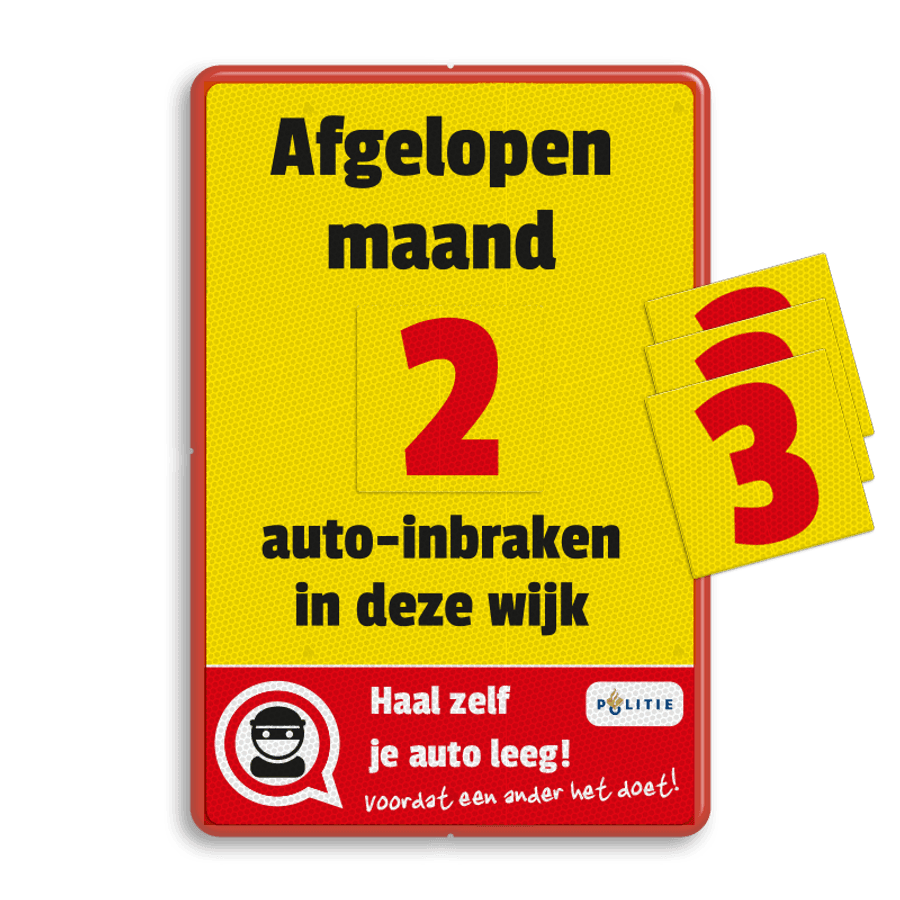Buurtpreventie Bord Auto inbraken | Bestel hier!