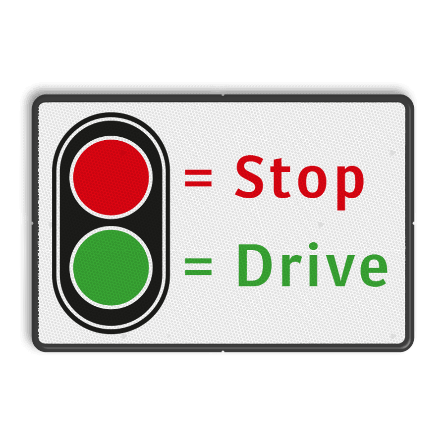 Verkeersbord Stoplichten STOP of DRIVE kopen? | Bestel hier!