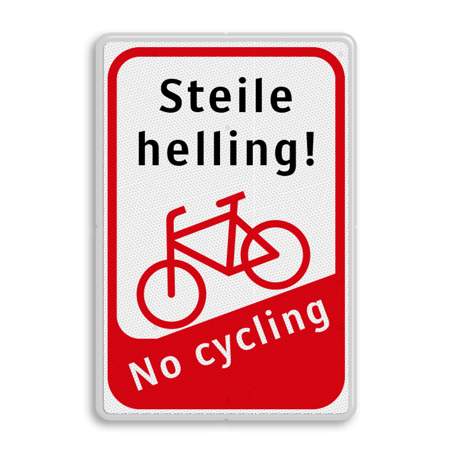 Informatiebord Steile helling - fiets aan de hand kopen? Bestel!