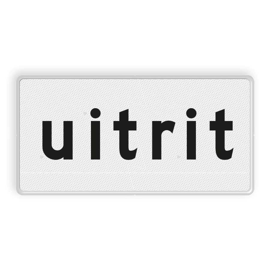 Betekenis Verkeersteken OBD07 - Onderbord - Uitrit