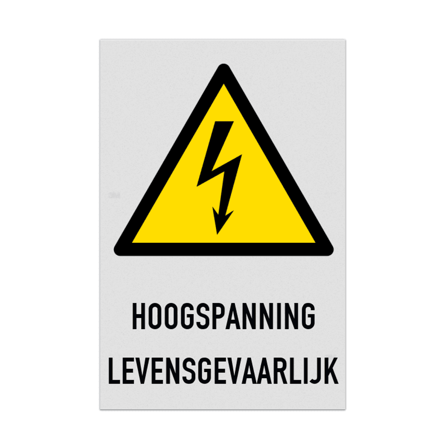 HOOGSPANNING LEVENSGEVAARLIJK bord kopen? Bestel hier!