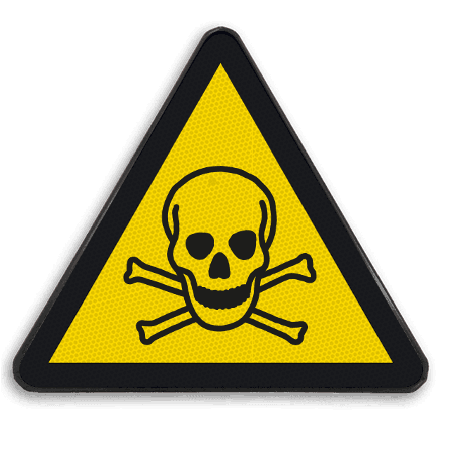 Veiligheidspictogram gevaar voor giftige stoffen bord / sticker kopen