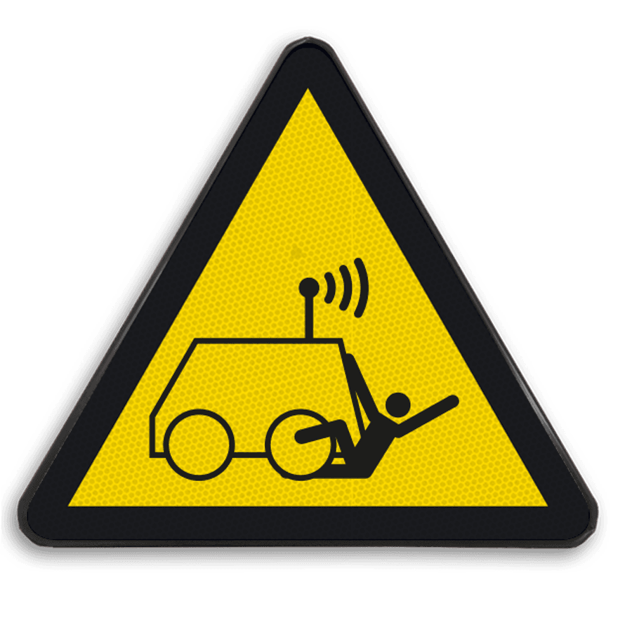 Pictogram gevaar voor op afstand gestuurde voertuigen bord kopen?