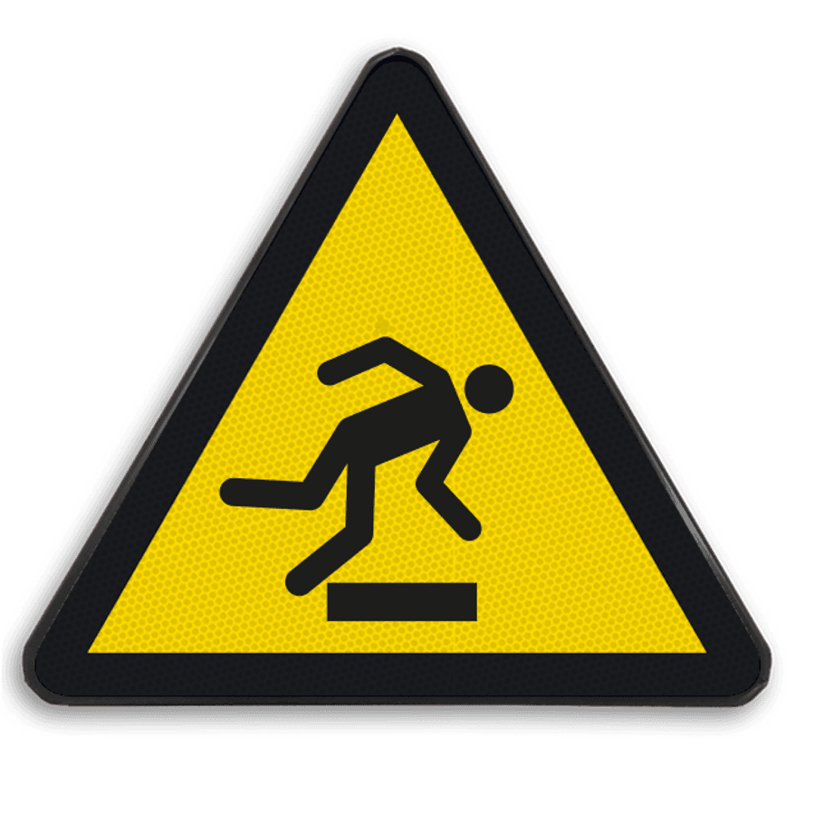 Veiligheidsbord W007 - Gevaar voor struikelen - Officiële ...