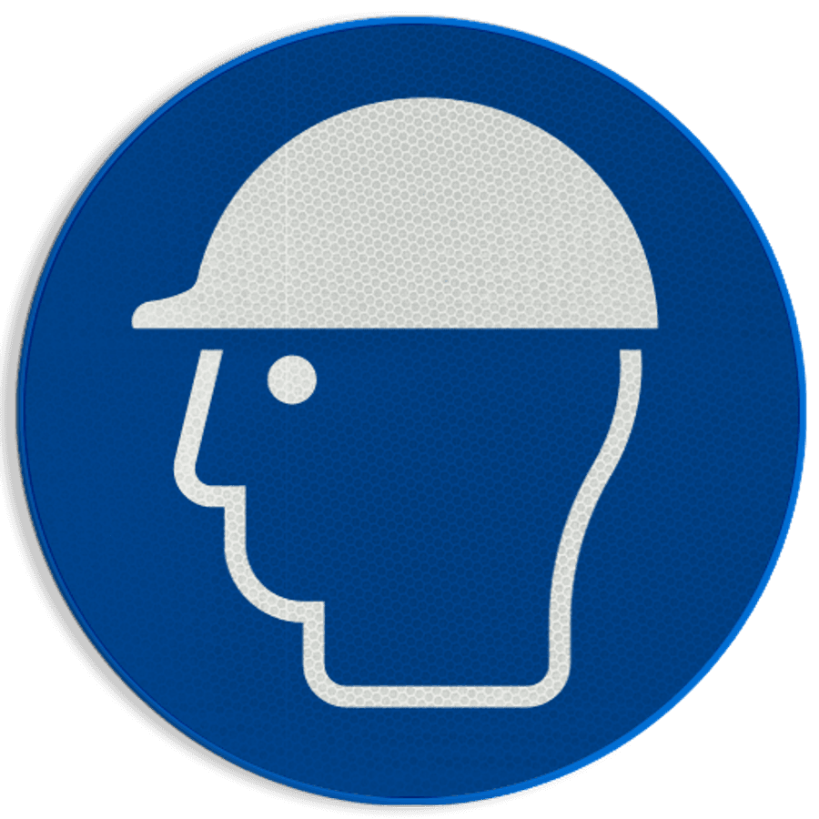 Veiligheidspictogram veiligheidshelm verplicht bord of sticker kopen