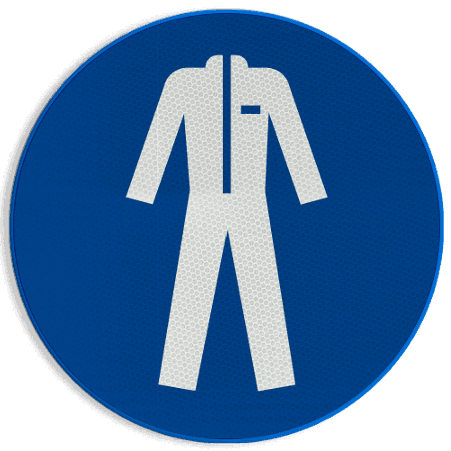 Veiligheidspictogram beschermende werkkleding verplicht bord kopen