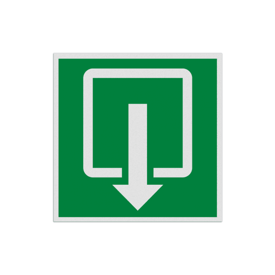 Veiligheidsbord EN05 - Nooduitgang - Officiële veiligheidspictogrammen