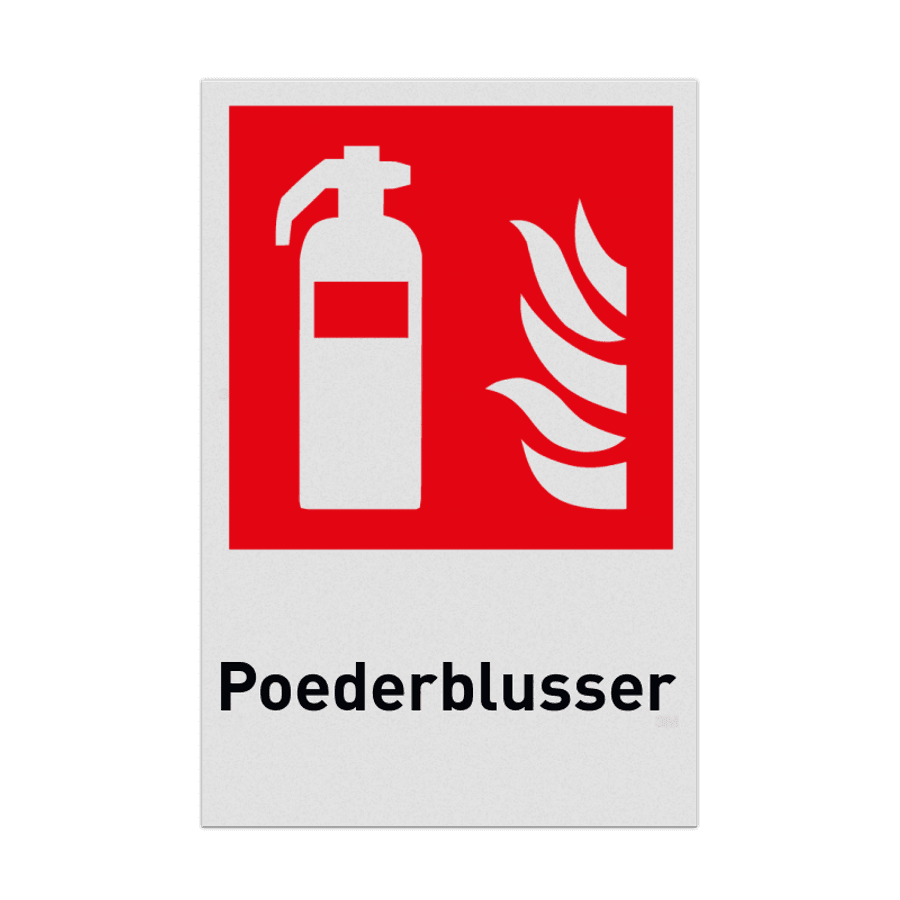 Veiligheidsbord of sticker Poederblusser kopen? Bestel hier!