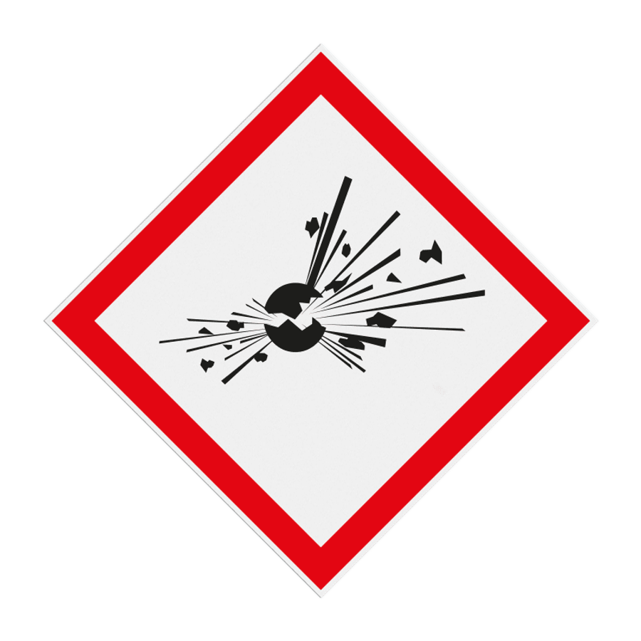 Veiligheidspictogram explosiegevaar bord of sticker kopen